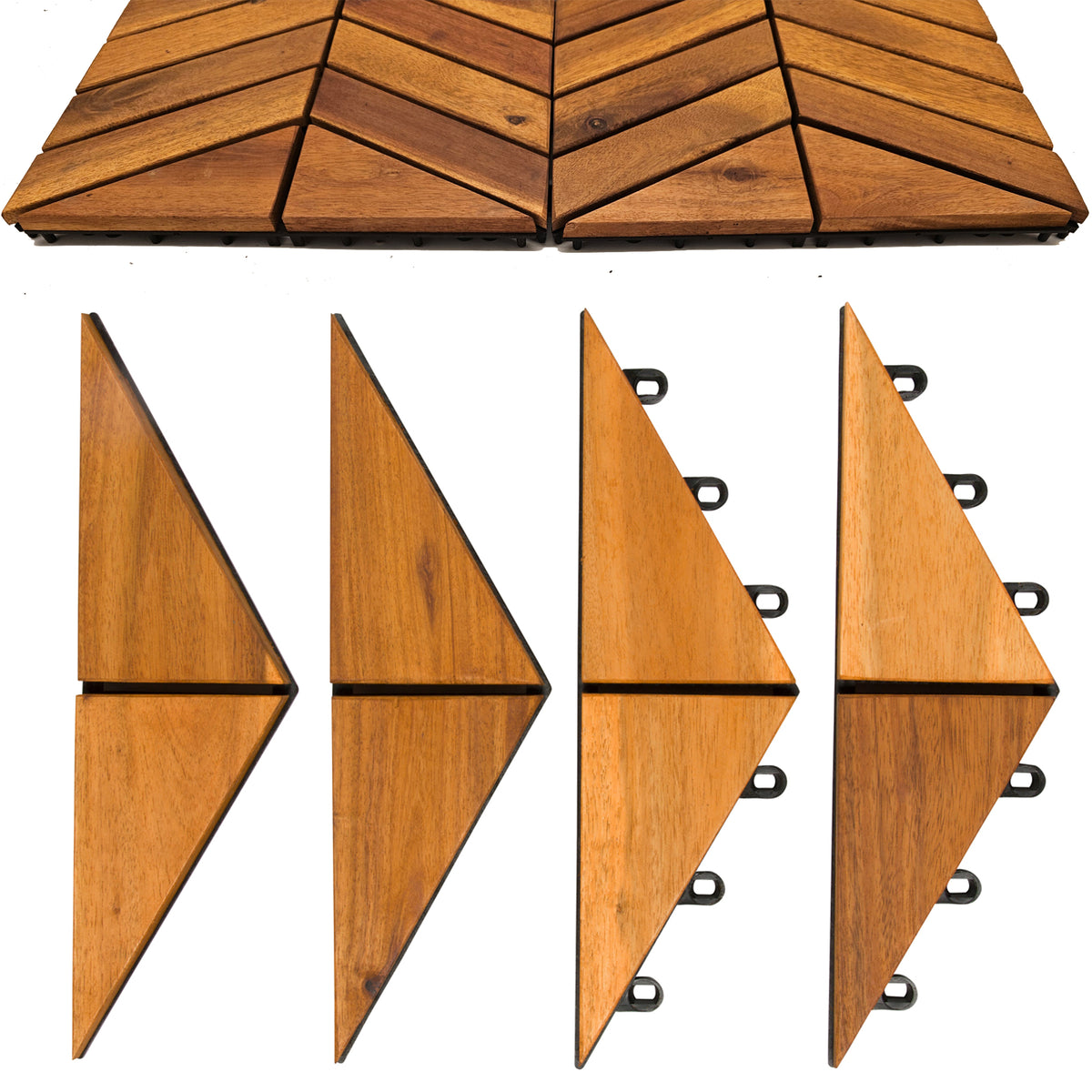 Herringbone Acacia Wood Deck Tiles – Majestick Goods